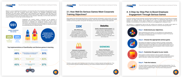 Play with Purpose: Exploring the Impact of Serious Games on Learning and Training — Program-Ace